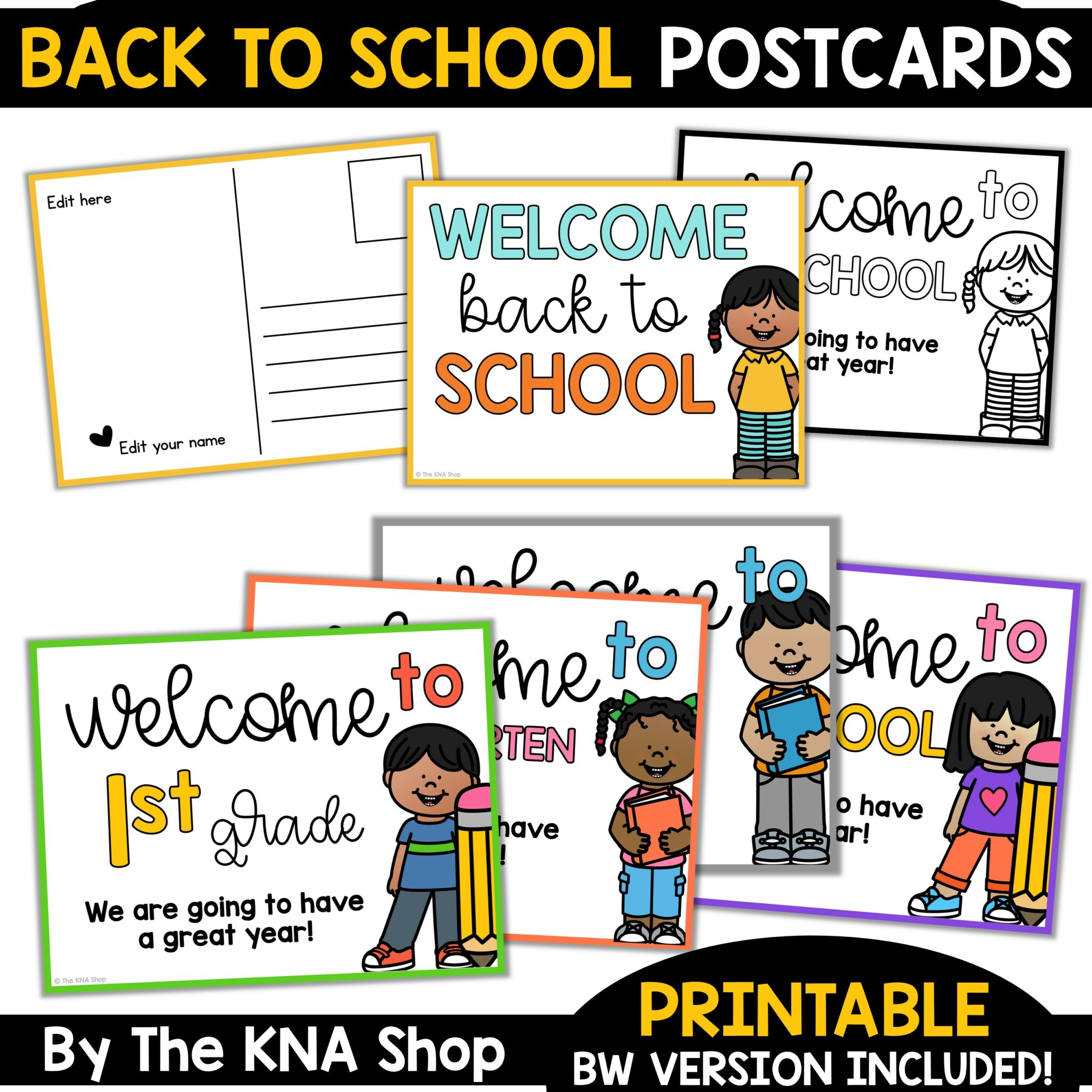 Welcome Back to School Postcards Editable | Made By Teachers
