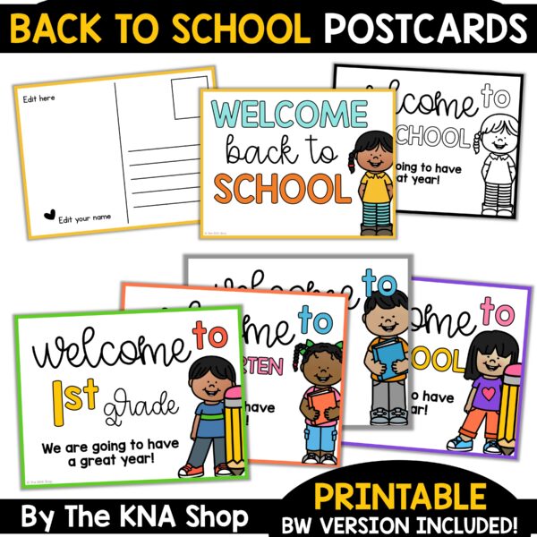 Welcome Back to School Postcards Editable | Made By Teachers