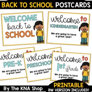 Welcome Back to School Postcards Editable | Made By Teachers