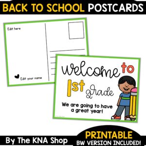 Welcome Back to School Postcards Editable | Made By Teachers