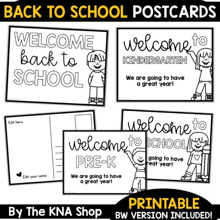 Welcome Back to School Postcards Editable | Made By Teachers