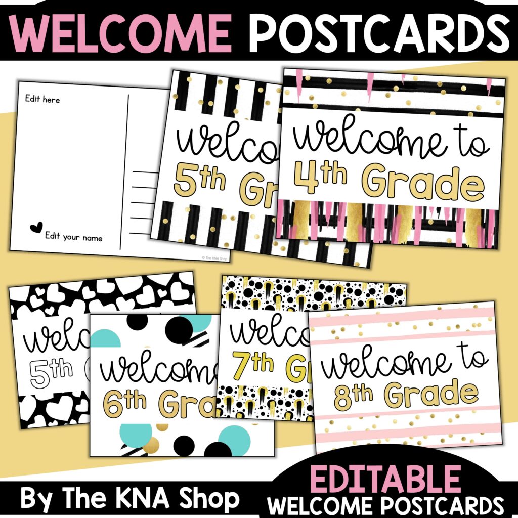 Editable Welcome Back to School Postcards | Made By Teachers