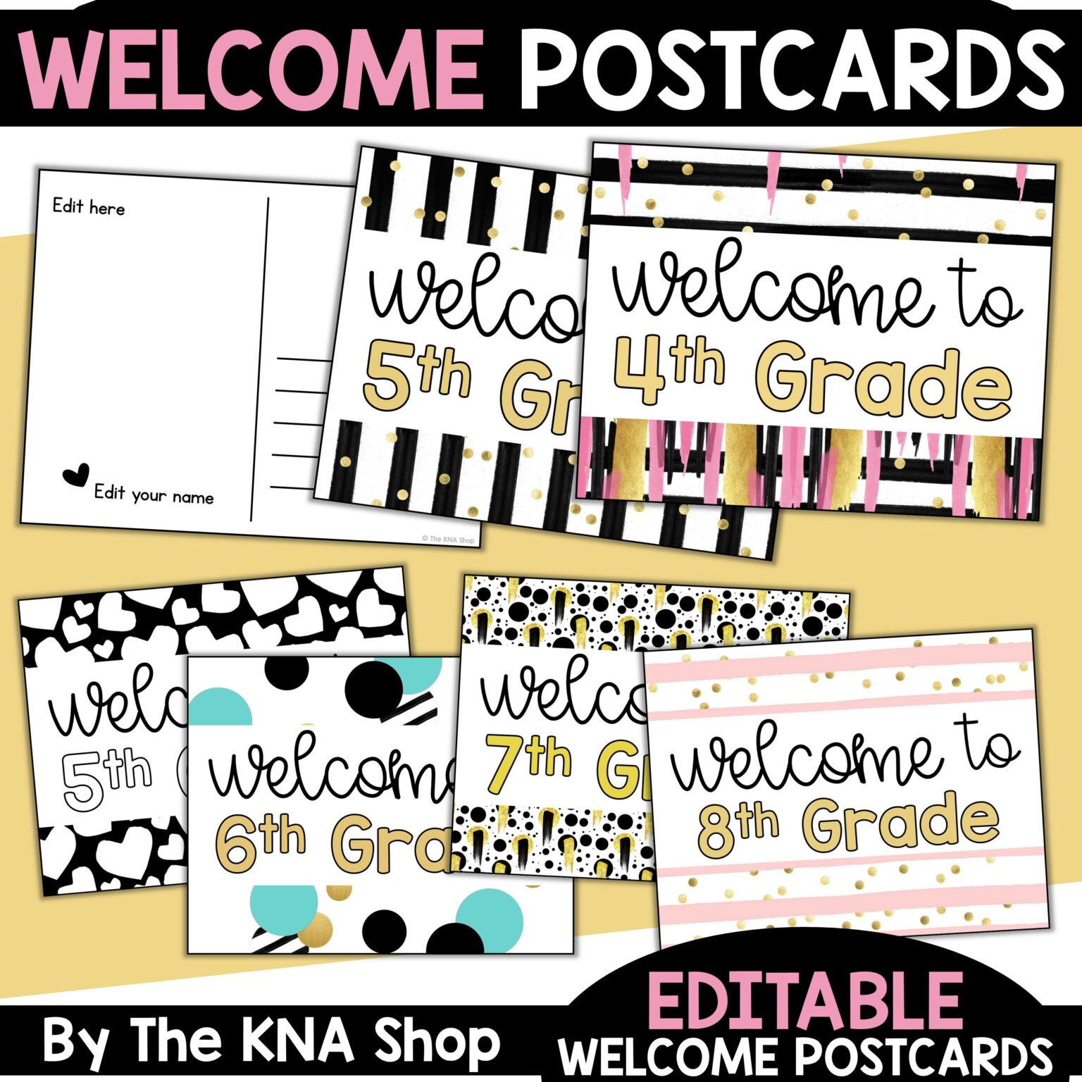 Editable Welcome Back to School Postcards | Made By Teachers