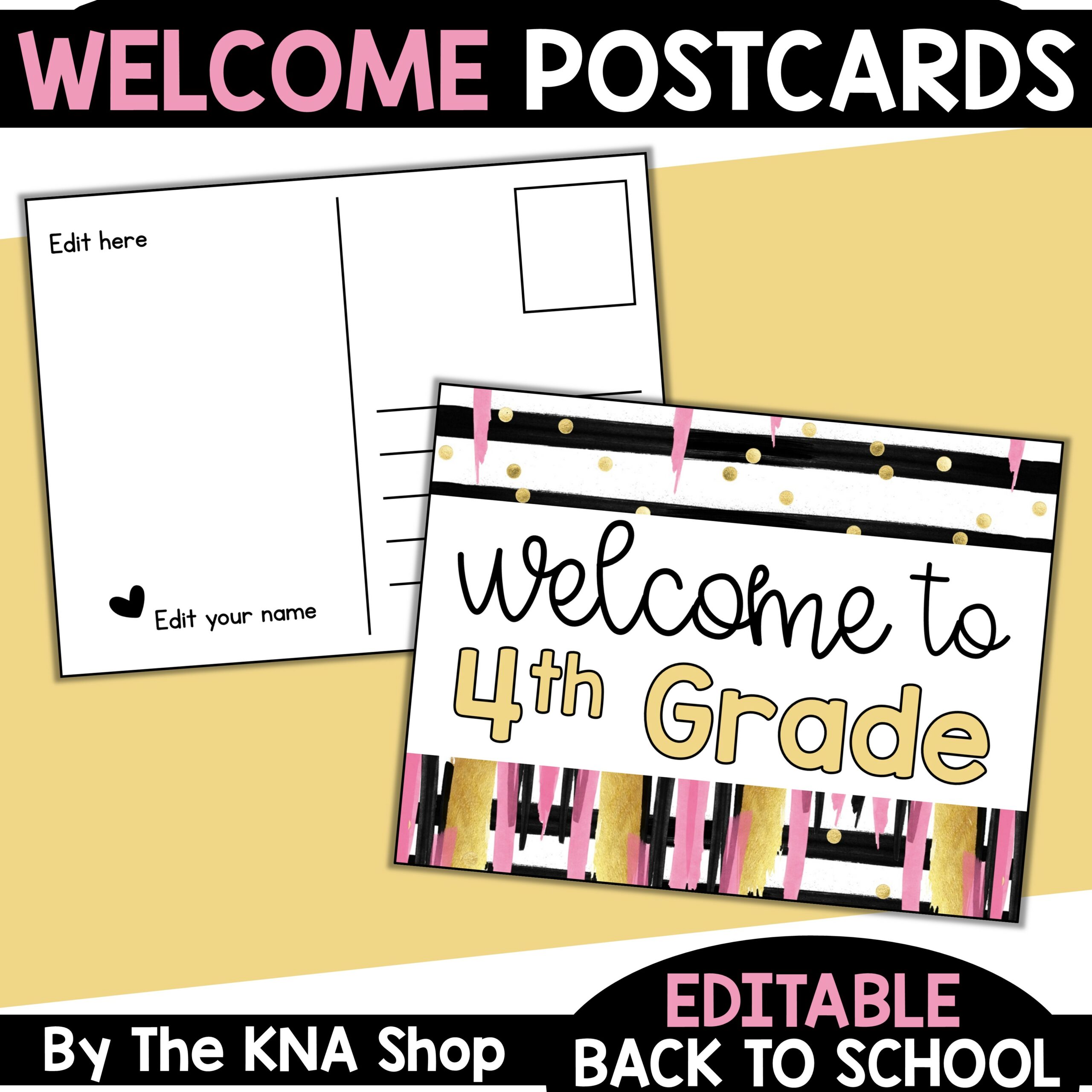 Editable Welcome Back to School Postcards | Made By Teachers