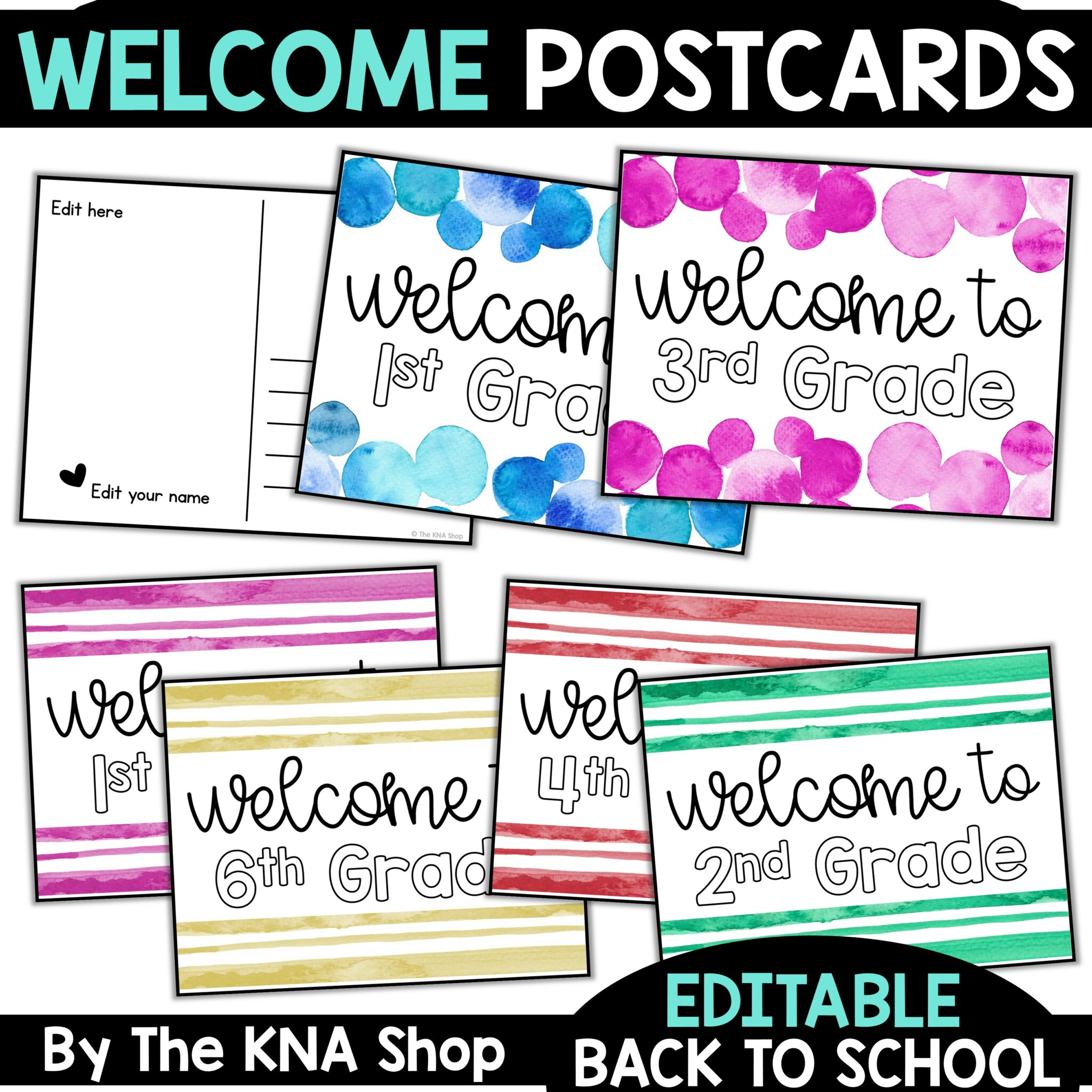 Welcome Back to School Postcards Editable | Made By Teachers