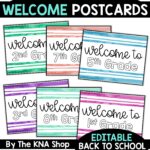 Welcome Back to School Postcards Editable | Made By Teachers