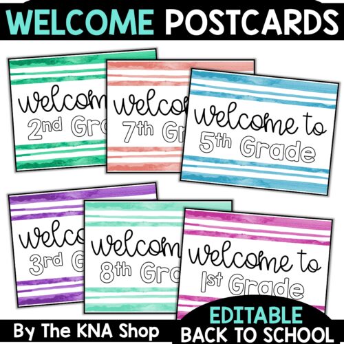 Welcome Back to School Postcards Editable | Made By Teachers