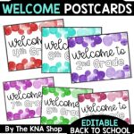 Welcome Back to School Postcards Editable | Made By Teachers