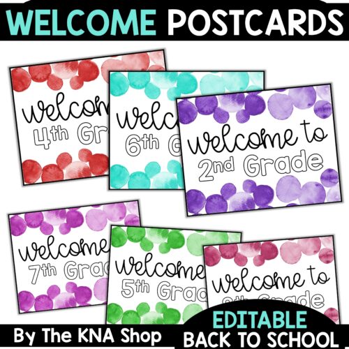 Welcome Back to School Postcards Editable | Made By Teachers