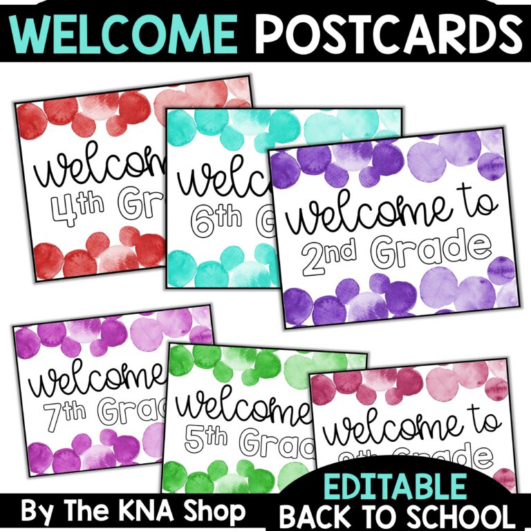 Welcome Back to School Postcards Editable | Made By Teachers