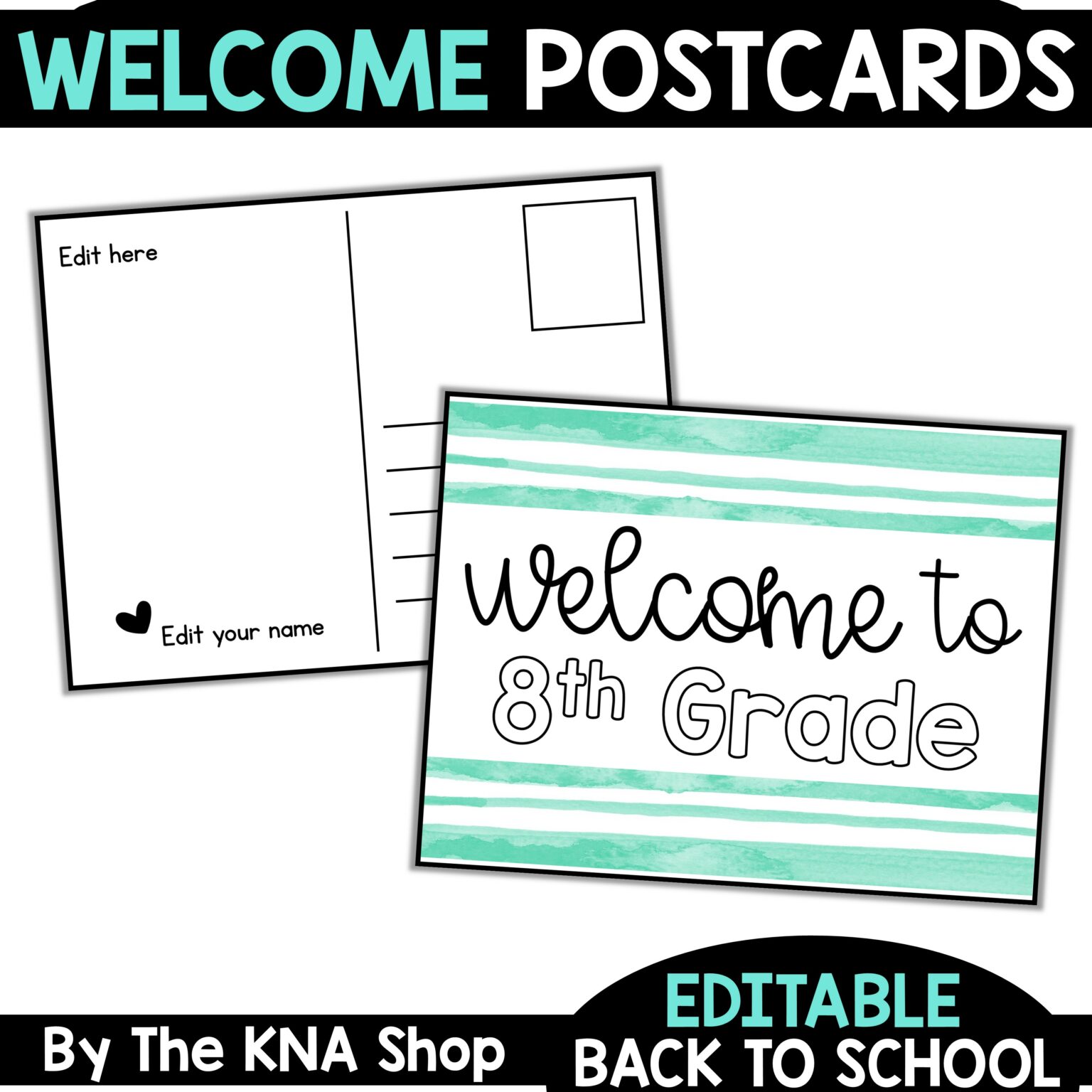 Welcome Back to School Postcards Editable - Made By Teachers