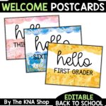 Welcome Back to School Postcards Editable | Made By Teachers