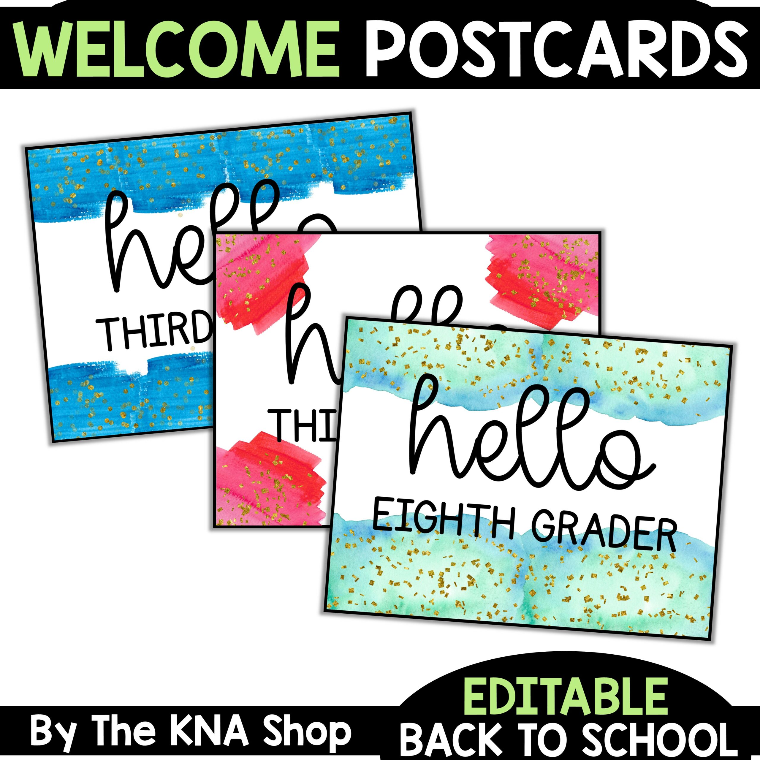 Welcome Back to School Postcards Editable - Made By Teachers