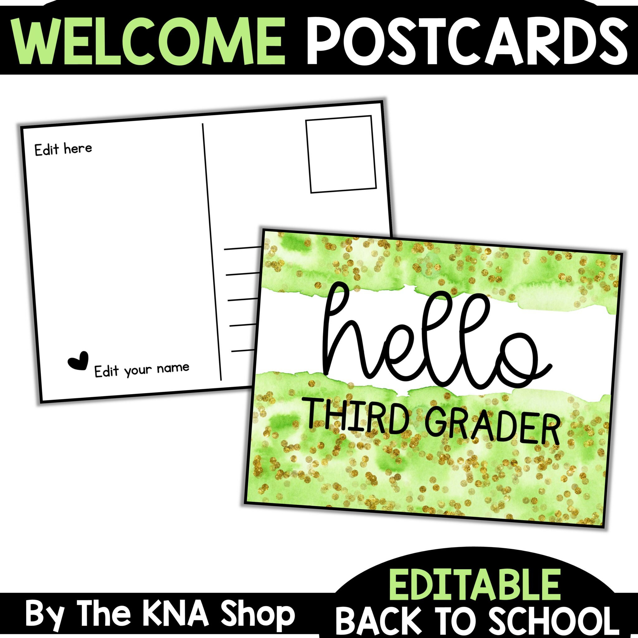 Welcome Back to School Postcards Editable - Made By Teachers