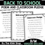 Welcome Back to School Poem and Classroom Pledge - Made By Teachers