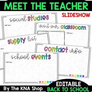 Meet the Teacher Slideshow Editable Open House - Made By Teachers