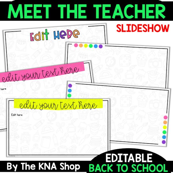 Meet the Teacher Slideshow Editable Open House - Made By Teachers