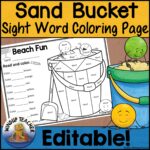 Summer Beach Bucket Sight Word Sheet EDITABLE - Made By Teachers