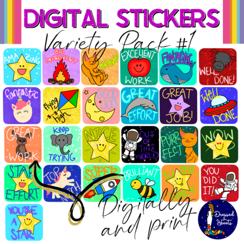 Digital Stickers Variety Pack #1 | Made By Teachers
