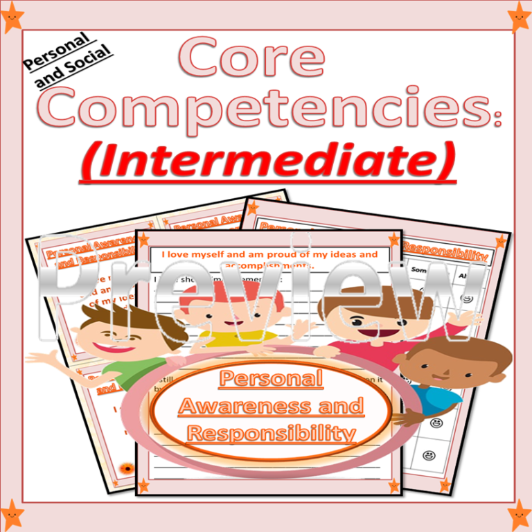BC Core Competencies Personal Awareness - Made By Teachers