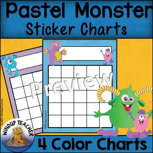 Monster Sticker Charts | Made By Teachers