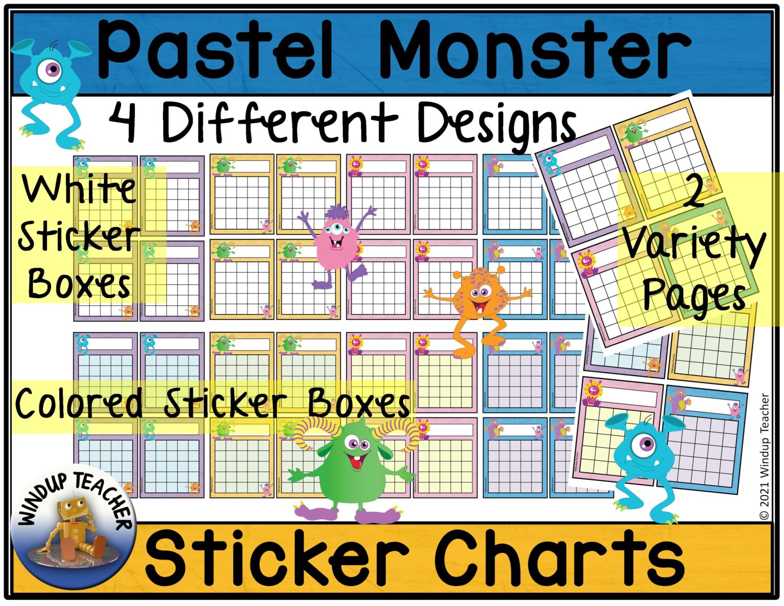 Monster Sticker Charts | Made By Teachers