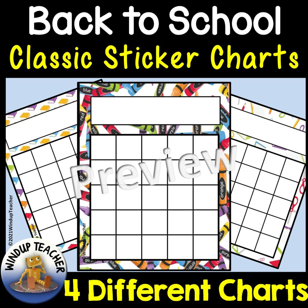 Back to School Sticker Charts | Made By Teachers