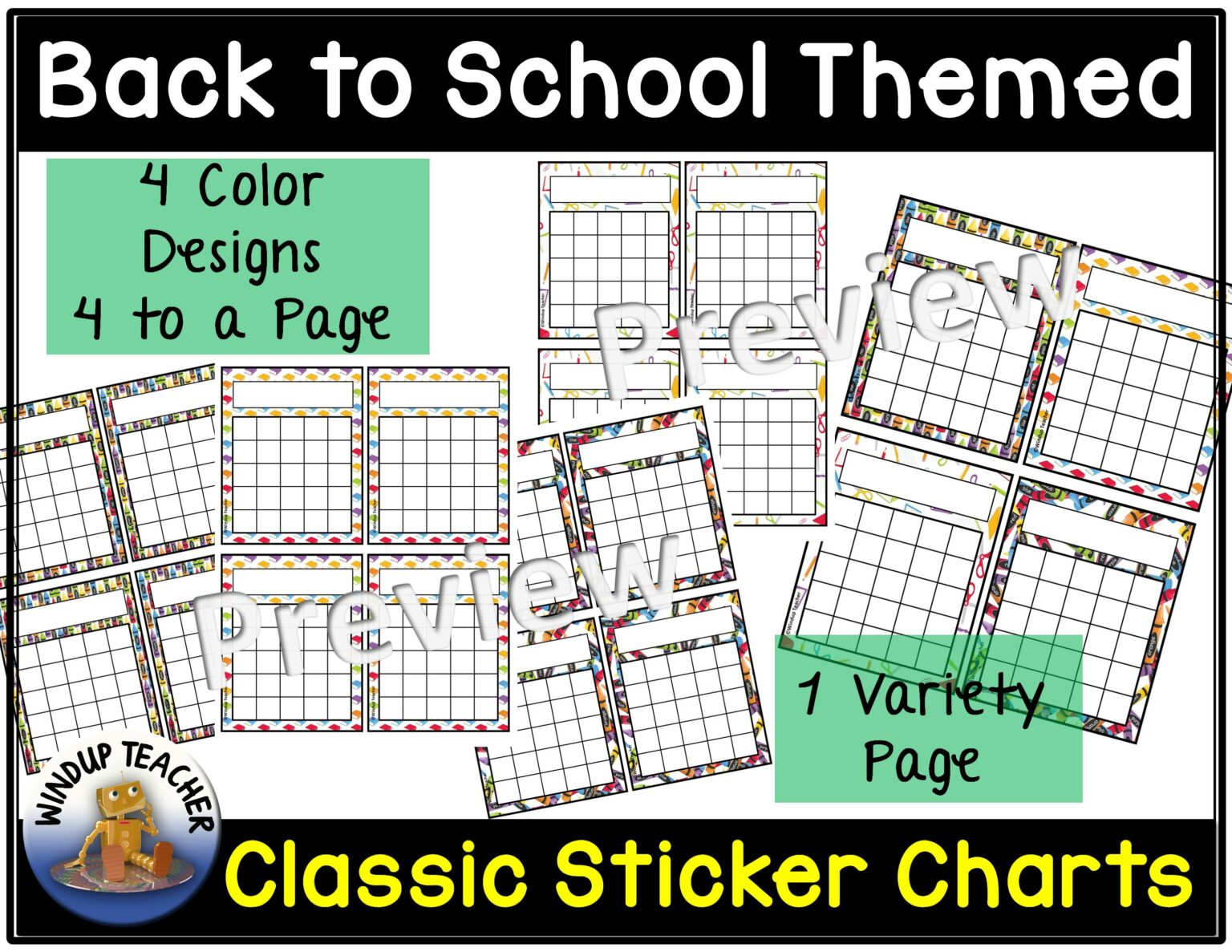 Back to School Sticker Charts | Made By Teachers