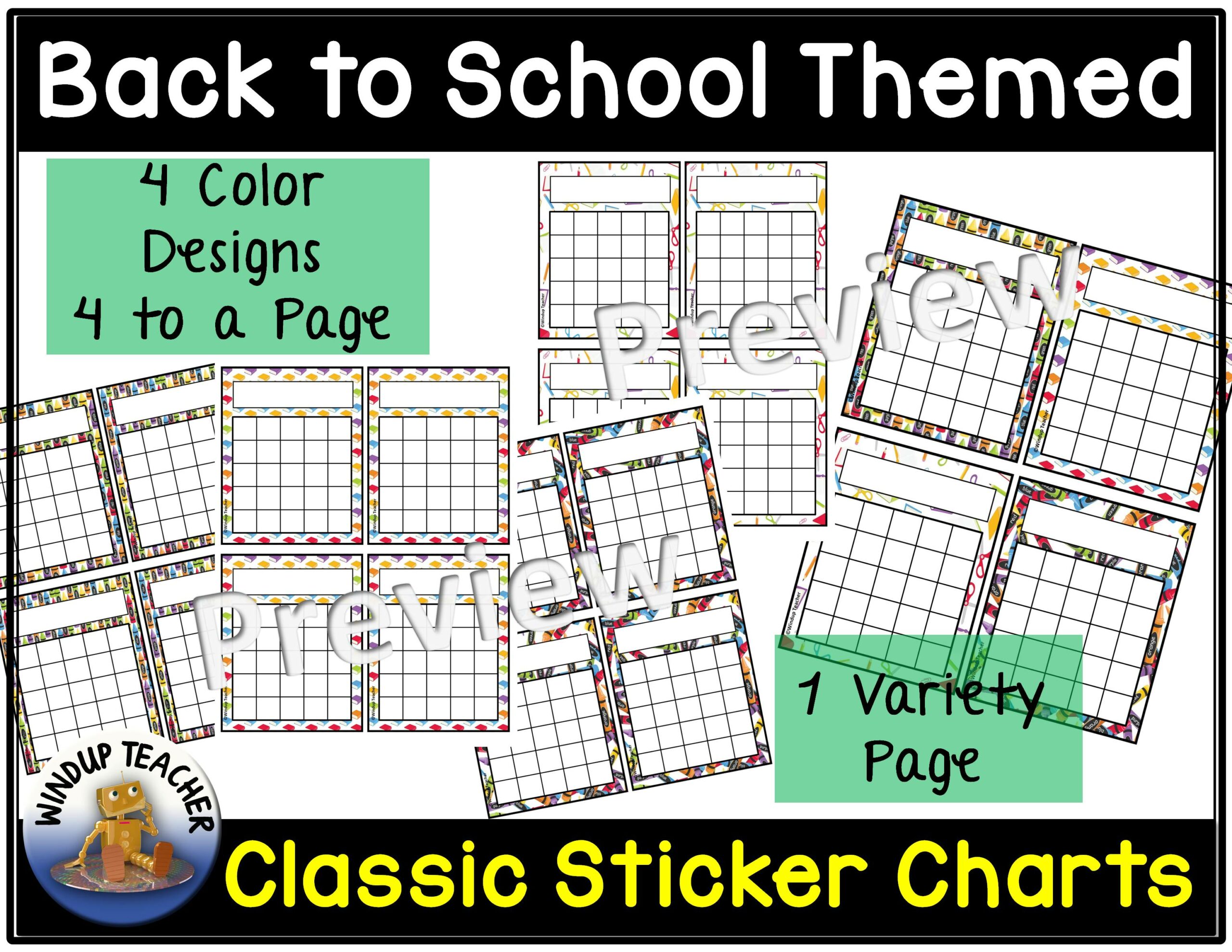 Back to School Sticker Charts | Made By Teachers