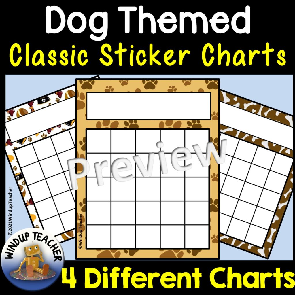 Dog Sticker Charts Classic Set | Made By Teachers