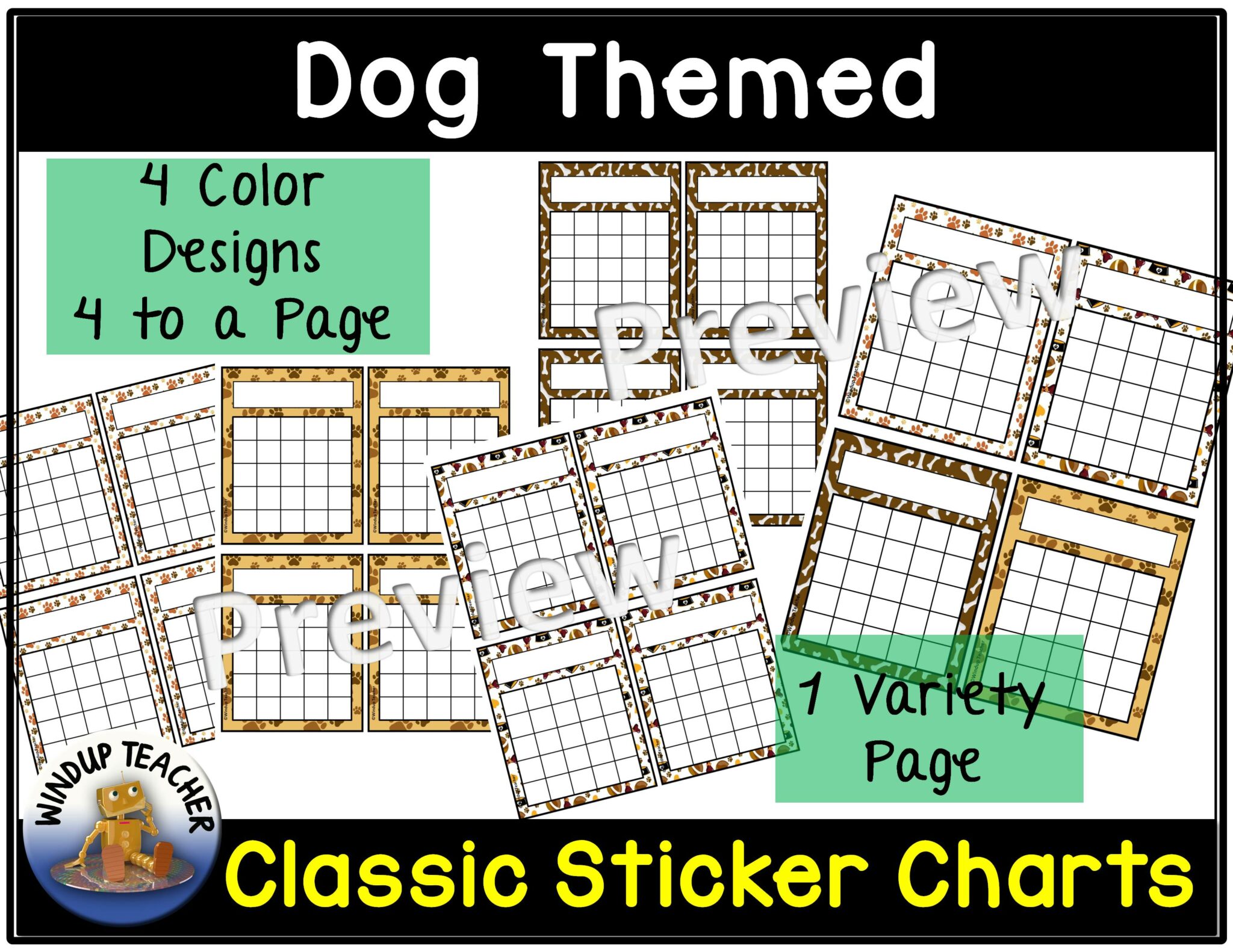 Dog Sticker Chart BUNDLE - Made By Teachers