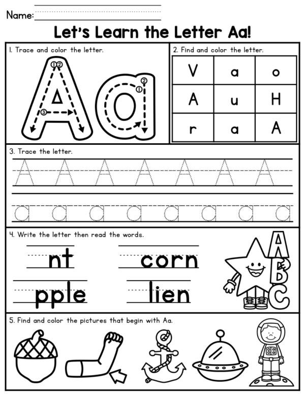 Back to School Alphabet Worksheets | Kindergarten | Made By Teachers
