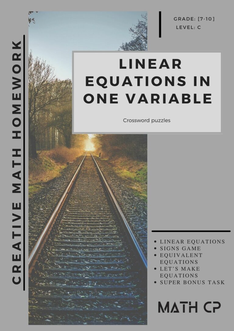 LINEAR EQUATIONS IN ONE VARIABLE - EASY - Made By Teachers