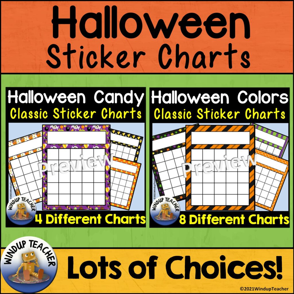 Halloween Sticker Chart BUNDLE - Made By Teachers