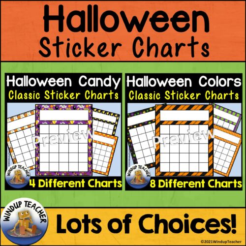 Halloween Sticker Chart BUNDLE - Made By Teachers