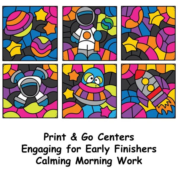 Space Color by Code Sight Words PREKINDERGARTEN - Made By Teachers