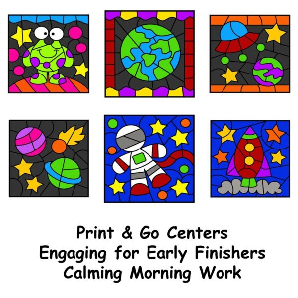 SPACE THEME MULTIPLICATION COLOR BY NUMBER | Made By Teachers