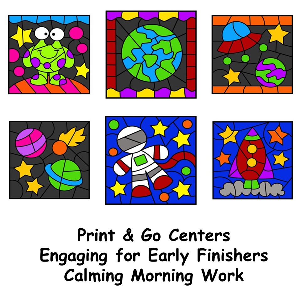 SPACE THEME MULTIPLICATION COLOR BY NUMBER | Made By Teachers