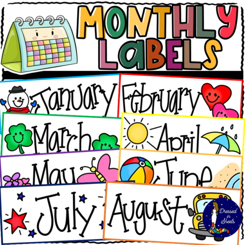 Printable Monthly Labels | Made By Teachers