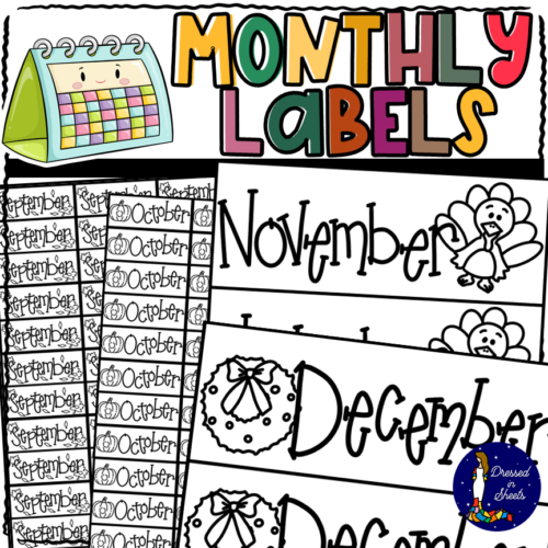 Printable Monthly Labels | Made By Teachers