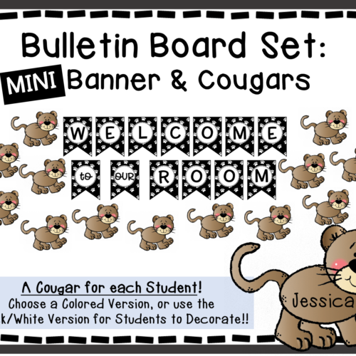 Cougar Bulletin Board Set - Back to School Banner | Made By Teachers