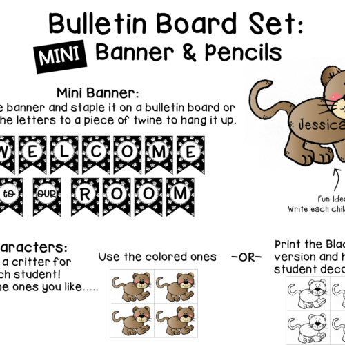 Cougar Bulletin Board Set - Back to School Banner | Made By Teachers