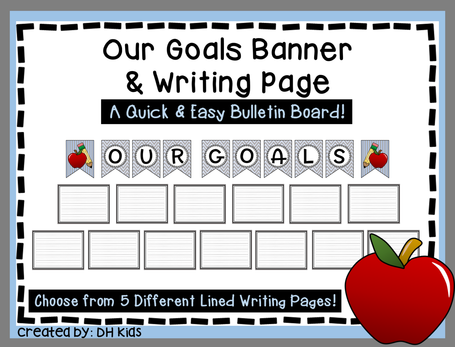 Goals Art & Writing Project - Bulletin | Made By Teachers