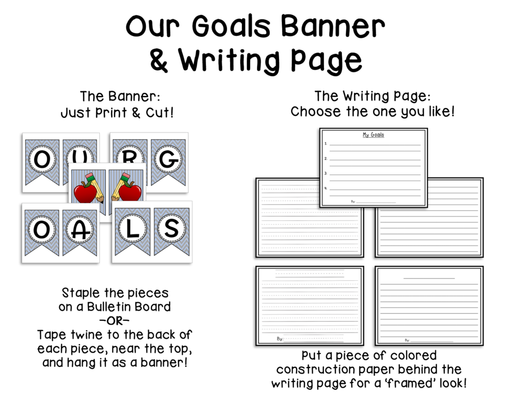 Goals Art & Writing Project - Bulletin | Made By Teachers