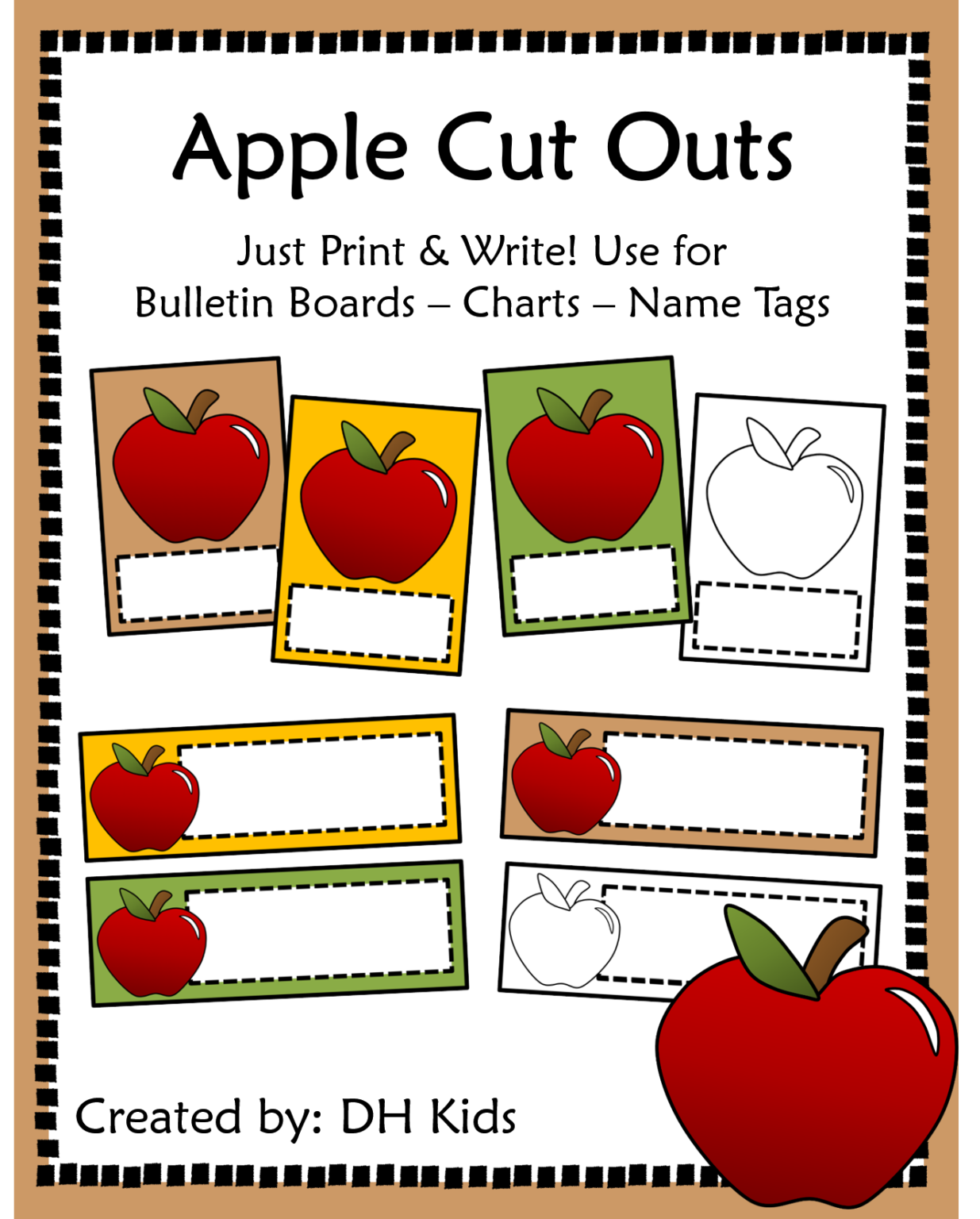 Apple Cut Outs - Fall Bulletin Board - Made By Teachers