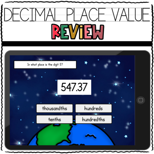 Decimal Place Value Review BOOM Cards | Made By Teachers