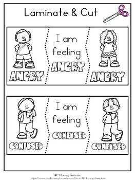 Feelings & Emotions - Three Piece Puzzles - Made By Teachers
