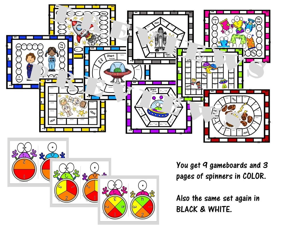 MATH GAMES ADDITION FACTS SPACE THEME | Made By Teachers