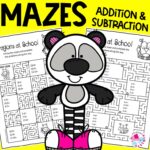 ADDITION & SUBTRACTION MATH FACTS PRACTICE MAZES WORKSHEETS | Made By ...