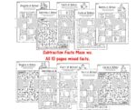 ADDITION & SUBTRACTION MATH FACTS PRACTICE MAZES WORKSHEETS | Made By ...